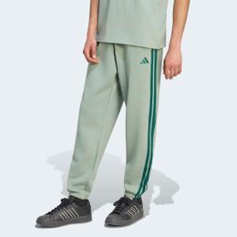 Herren Sporthose "ESSENTIALS 3-STREIFEN, SCHMAL ZULAUFEND, B&Uuml;NDCHEN"silber gr&uuml;n, collegiate gr&uuml;n, normal, gr., Gr. XXXL, adidas Sportswear,