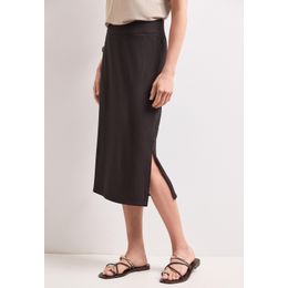 Street One Damen Midirock, braun, Gr. 40, unifarben, Stoff, 75% Viskose, 20% Polyester, 5% Elasthan, R&ouml;cke, in Midi-L&auml;nge
