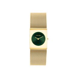Calvin Klein Damen Quarzuhr "CK PULSE 21 mm"goldfarben, gr&uuml;n, Armbanduhren, Armbanduhr, Damenuhr, Edelstahlarmband, analog