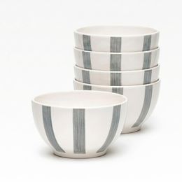 Van Well M&uuml;slischale "Mallorca, Schale 14 cm, 6 St&uuml;ck", &Oslash; 14cm, wei&szlig;, Sch&uuml;sseln, sp&uuml;lmaschinen- und mikrowellengeeignet
