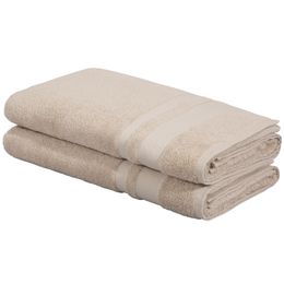 Saunatuch OTTO HOME, B:80cm L:200cm, beige, Walkfrottee, Obermaterial: 100% Baumwolle, Handt&uuml;cher, "Vanessa, 2 Saunat&uuml;cher, 80x200cm, in Standard-