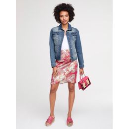 Damen Jeansjacke, blau, Gr. 38, Linea Tesini BY HEINE, unifarben, 95% Baumwolle, 3% Polyester, 2% Elasthan, Jacken