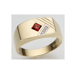 Firetti Herren Diamantring "Schmuck Geschenk Gold 585", 20, 0,01 P2 = erkennbare Einschl&uuml;sse, Diamanten Gelbgold 585, 4mm, gold, Diamanten, Gelbgold