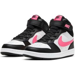 Nike Sportswear M&auml;dchen Sneaker "COURT BOROUGH MID 2 (PSV)", Gr. 34, schwarz, Leder, Synthetik, Schuhe, inspiriert vom Air Force 1, f&uuml;r Basketball