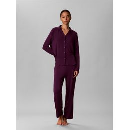 Damen Pyjama "SHIRT SET", Calvin Klein Underwear, Gr. S, lila, Web, Obermaterial: 95% Modal, 5% Elasthan, unifarben, Homewear-Sets, Regular fit mit