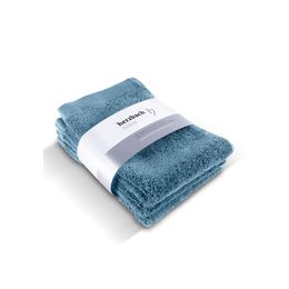 Gaestehandtuecher HERZBACH HOME, blau, Obermaterial: 100% Baumwolle CO., Handt&uuml;cher, "Pura", 550g/m&sup2;, Premium-Qualit&auml;t, 100% Baumwolle, einfarbig