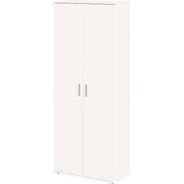 Mehrzweckschrank FMD, B:73,3cm H:184cm T:34,4cm, wei&szlig;, Holzwerkstoff, K&uuml;che, Schr&auml;nke, "Inca 3", Flurschr., Aktenschr., verstellb. B&ouml;den, mit/ohne