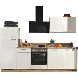K&uuml;che KOCHSTATION, B:280cm T:58cm, wei&szlig;, Komplettk&uuml;chen-Sets, "KS-Scafa, mit Soft-Close, mit h&ouml;henverstennbaren F&uuml;&szlig;en", vormontiert, wahlweise mit