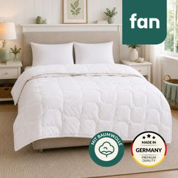 f.a.n. Baumwollbettdecke FAN, B:155cm L:220cm, wei&szlig;, Bezug: 100% Baumwolle. F&uuml;llung: 100% Baumwolle, Bettdecken, "Kansas, Bettdecken f&uuml;r Sommer und Winter,