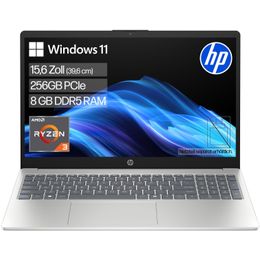 HP Notebook "15-fc1031ngx", 8 GB RAM 256 GB SSD, Ryzen 3, Windows 11 Home, silber, Notebooks