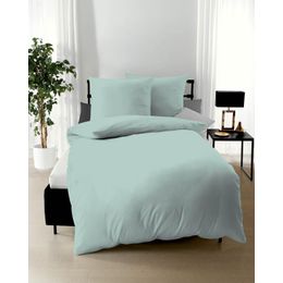 Bettw&auml;sche Kaeppel, gr&uuml;n, Mako-Satin, Obermaterial: 100% Baumwolle, Bettw&auml;sche, "Uni", Unifarben