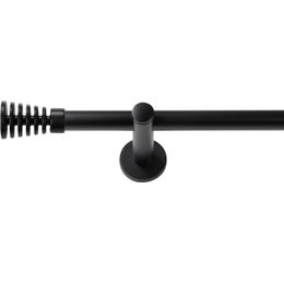 Gardinenstange SN DECO GROUP, L:360cm &Oslash;:19mmschwarz, Gardinenstangen, "Gardinenstange Gap &Oslash; 19 mm, 1-l&auml;ufig, Fixma&szlig;, verschraubt"