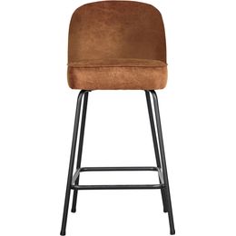 Esszimmerstuhl Woood, B:50cm H:89cm T:55cm, braun, St&uuml;hle, "Vogue Bezug mit Fu&szlig;st&uuml;tze und Metallgestell, H 89 x B 50 x T 55 cm",