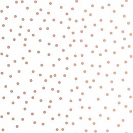 Vliestapete "Konfetti", B/L: 0,53m x 10m, bunt, Art for the home, Wohnzimmer, Tapeten, Rose Gold - 10mx53cm