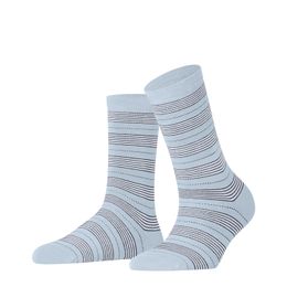 Falke Damen Socken "Stripe Uniform", Gr. 35, blau, Obermaterial: 76% Baumwolle CO. 22% Polyamid PA. 2% Elasthan EL., glatt, Socken
