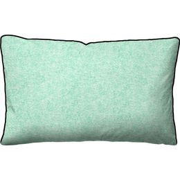 Kissenbezug Biberna, B:40cm L:80cm, gr&uuml;n, Flanell, Obermaterial: 100% Baumwolle, Outdoor, Kissenbez&uuml;ge, "HERMAL Melange Flanell uni, mit