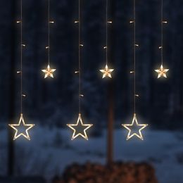 OTTO HOME LED-Lichtervorhang "Zennia", Flammen 69 Stk., Gesamtl&auml;nge 1,5msilberfarben, Lichterketten, LED-Lichtervorhang 69 LEDs, 8 verschiedene Modi