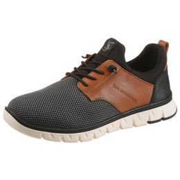 Salamander Herren Slip-On Sneaker, Gr. 45, braun, Leder, Textil, Mesh, Schuhe, Schlupfschuh, Slipper, Freizeitsneaker mit Mesh-Einsatz