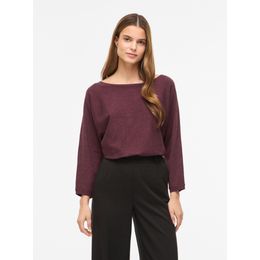 Vila Damen 3/4 Arm-Pullover "VIMALU BOATNECK 3/4 SLEEVE KNIT TOP-NOOS", lila, Gr. XS, meliert, Strick, Obermaterial: 50% Polyester, 30% Viskose, 20%