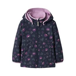 name it M&auml;dchen Softshelljacke "NMFMALTA05 SOFTSHELL JACKET AOP FO1", bunt, Gr. 116, bedruckt, Softshell, Obermaterial: 95% Polyester, 5% Elasthan,