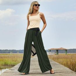 LANDS' END Flie&szlig;ende Palazzo-Hose f&uuml;r Damen, Damen, size: regular, Gr&uuml;n, Polyester, by Lands' End