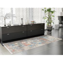 Teppich, B:80cm H:8mm L:200cm, bunt, OCI DIE TEPPICHMARKE, Viskose, Wohnzimmer, Teppiche, "BESTELLER CAVA, auch als L&auml;ufer und in Rund", Glanz