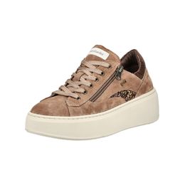 Nero Giardini Damen Plateausneaker "Nero Giardini Sneaker Veloursleder", Gr. 36, braun, Veloursleder, Schuhe