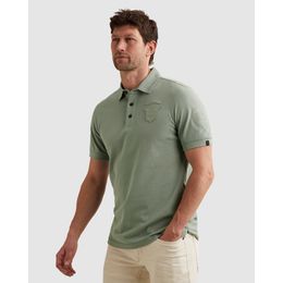 PME-Legend PME LEGEND Herren Poloshirt "Short sleeve polo fine pique badge"iceberg gr&uuml;n, Gr. XXL, unifarben, Piqu&eacute;, Obermaterial: 100% Baumwolle, Shirts, aus