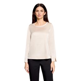 Betty Barclay Damen Schlupfbluse "Damen mit U-Boot-Ausschnitt"beige, Gr. 36, Satin, Obermaterial: 97% Polyester, 3% Elasthan, Blusen