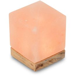Salzkristall-Tischlampe "USB-Kubus", &Oslash; 7cm H: 9cm, 1 Stk., orange, WAGNER LIFE DESIGN, Leuchten, Handgefertigt aus Salzkristall - jeder Stein ein