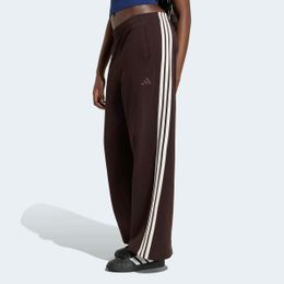 Damen Sporthose "ADIDAS KIT 3-STREIFEN, WEIT GESCHNITTEN"aurora coffee, sanftes wei&szlig;, sanftes wei&szlig;, normal, gr., Gr. M, adidas Sportswear,