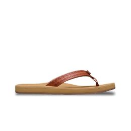 Roxy Damen Zehentrenner "PORTO MOTIF", Gr. 40tan, Synthetik, Schuhe