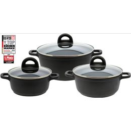 ELO Basic Topf-Set "Black", schwarz, T&ouml;pfe, mit hochwertiger Antihaftversiegelung, Induktion