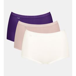 Sloggi Damen Maxislip "Basic+ Maxi", Gr. 44, bunt, Single Jersey, Obermaterial: 95% Polyamid, 5% Elasthan, clean, unifarben, Unterhosen, perfekter