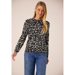 Damen Rundhalspulloverlight biscuit sand meliert, Gr. 36, STREET ONE STUDIO, Web, 60% Baumwolle, 40% Viskose, Pullover, aus softem Materialmix