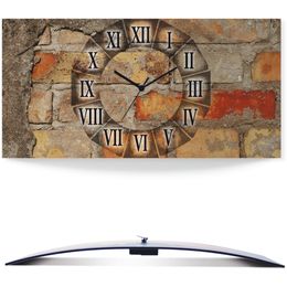 Wanduhr Artland, B:60cm H:30cm T:0,3cm, braun, Wohnzimmer, Wanduhren, "Antike Uhr", wahlweise mit Quarz- oder Funkuhrwerk, lautlos ohne Tickger&auml;usche