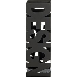 Schirmst&auml;nder HAKU, B:16cm H:48cm T:16cm, schwarz, Metall, Regenschirmst&auml;nder