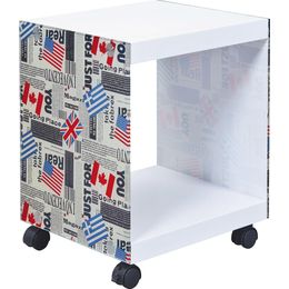 Beistelltisch Inter Link, B:38cm H:46cm T:33cm, bunt, Wohnzimmer, Tische, "Cube, modernes Design, Ablagetisch, Kleintisch f&uuml;r Wohn-Schlafzimmer",