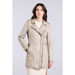Freaky Nation Damen Lederjacke "New Passion-FN", beige, Gr. S, Oberstoff: 100% Leder. Futter: 100% Baumwolle, Jacken
