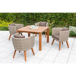 Merxx Imperia Set 5tlg. Tisch 110x110 cm