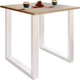 Esstisch Vcm, B:80cm T:80cm, braun, Tische, "Premium Holz Esstisch K&uuml;chentisch Xona U 80x80"