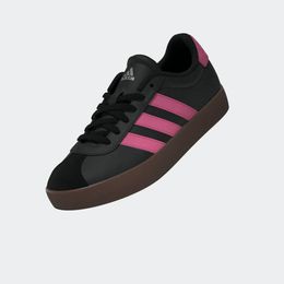 Kinder Sneaker "VL COURT 3.0", adidas Sportswear, Gr. 32core schwarz, pink fusion, gum5, Leder, Synthetik, Schuhe, inspiriert vom Design des adidas