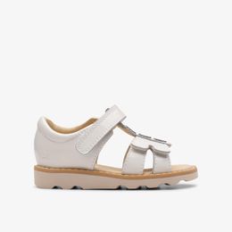 Clarks Crown Skip T. Wei&szlig;e Patent Sandalen