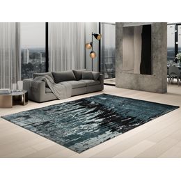 Teppich, B:140cm H:12mm L:200cm, blau, OCI DIE TEPPICHMARKE, Obermaterial: 100% Viskose, Wohnzimmer, Teppiche, "PALACE KOSELI", handgekn&uuml;pfter echter
