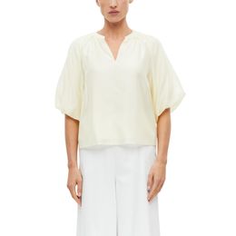 Damen Schlupfbluse, gelb, Gr. 48, s.Oliver BLACK LABEL, unifarben, Web, Obermaterial: 85% Lyocell, 15% Polyester. Futter: 100% Viskose, Blusen,