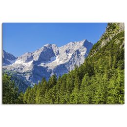 Wandbild Artland, B:120cm H:80cm, gr&uuml;n, Wohnzimmer, Bilder, "Landschaft im Ri&szlig;tal in &Ouml;sterreich", als Alubild, Leinwandbild, Poster, Wandaufkleber in