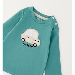 IDO Jungen Sweatshirt "BABY BOY SWEATER", gr&uuml;n, Gr. 58, 100% Baumwolle, Sweatshirts