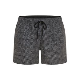 HUGO UNDERWEAR Herren Badeshorts "AARON", grau, Gr. XL, Web, Obermaterial: 100% Polyester, Badehosen, mit Schachbrett-Logos, elastischer Bund