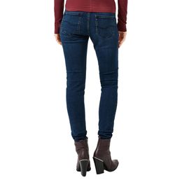 QS Damen Stretch-Hoseblau, Gr. 36, unifarben, Denim/Jeans, Obermaterial: 99% Baumwolle, 1% Elasthan. Futter: 70% Polyester, 30% Baumwolle, Hosen,