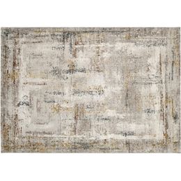 Teppich, B:120cm H:10mm L:170cmcreme, grau, gold, OCI DIE TEPPICHMARKE, Obermaterial: 65% Polyester, 35% Viskose, Wohnzimmer, Teppiche, "MANCHESTER